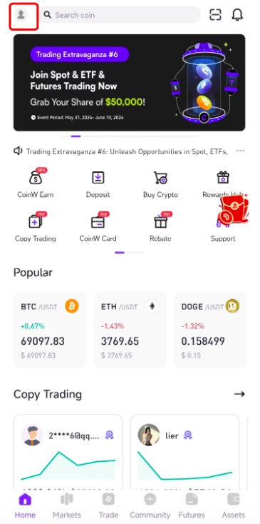 About the operation process of real-name authentication – CoinW