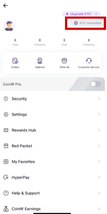 About the operation process of real-name authentication – CoinW