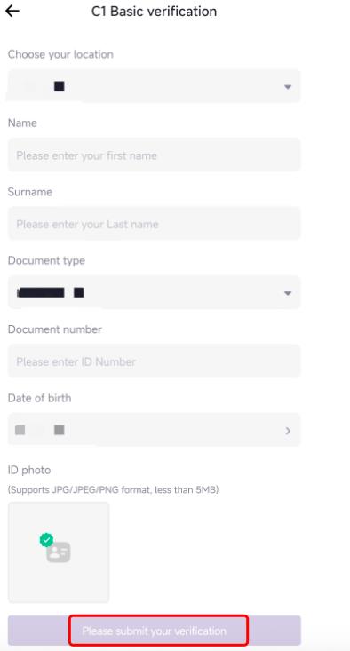 About the operation process of real-name authentication – CoinW