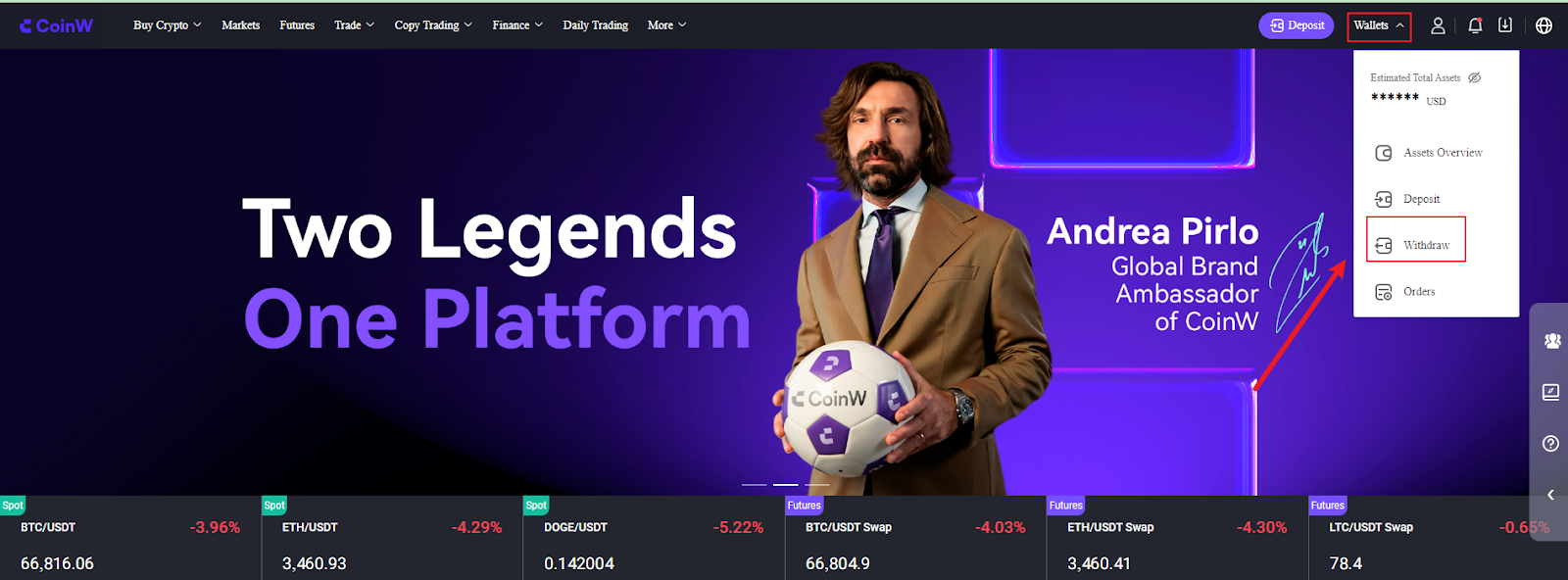 Operation Process of Deposit and Withdrawal – CoinW